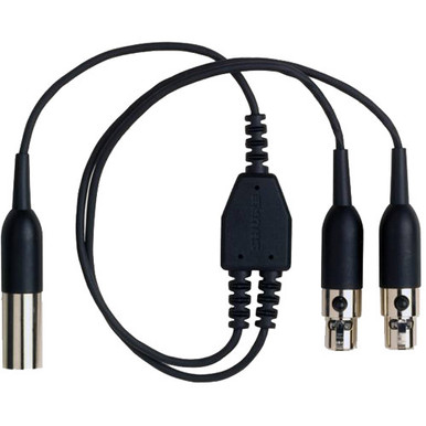 Shure TA4 Y-Cable for AXT100 Bodypack Transmitters - GoKnight