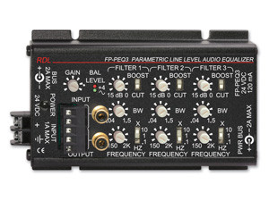 RDL FP-PEQ3 3 Band Parametric Equalizer - Terminal blocks & RCA Jacks ...
