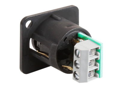 RDL AMS-XLF XLR 3-Pin Female Jack - Terminal Block Connections - GoKnight