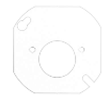 ETC BS4OCTOPLATE-1 BlueBeam/Dome 4” Octagon Box Adapter Plate - White ...