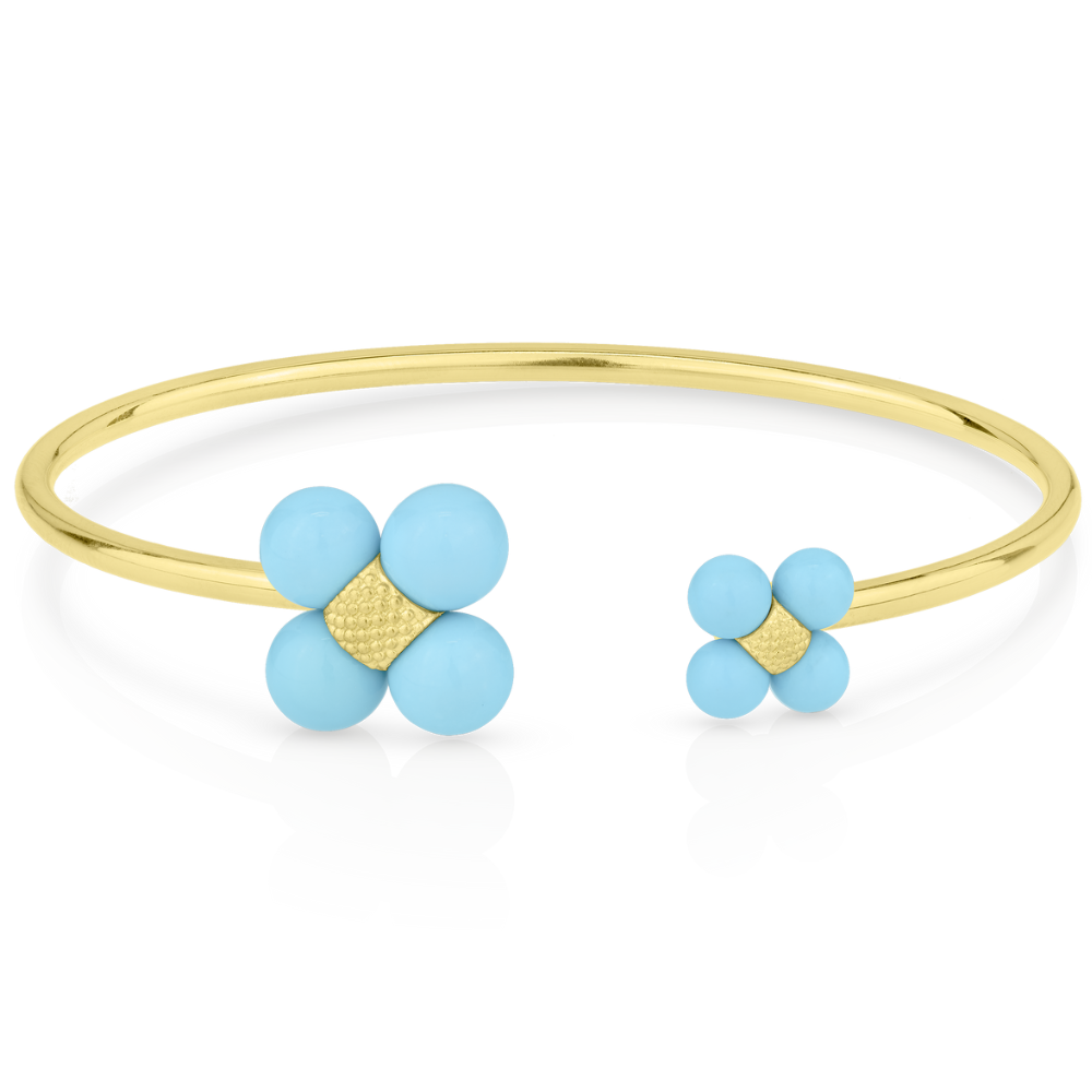 Paul Morelli 18K Yellow Gold Sequence Bangle Bracelet
