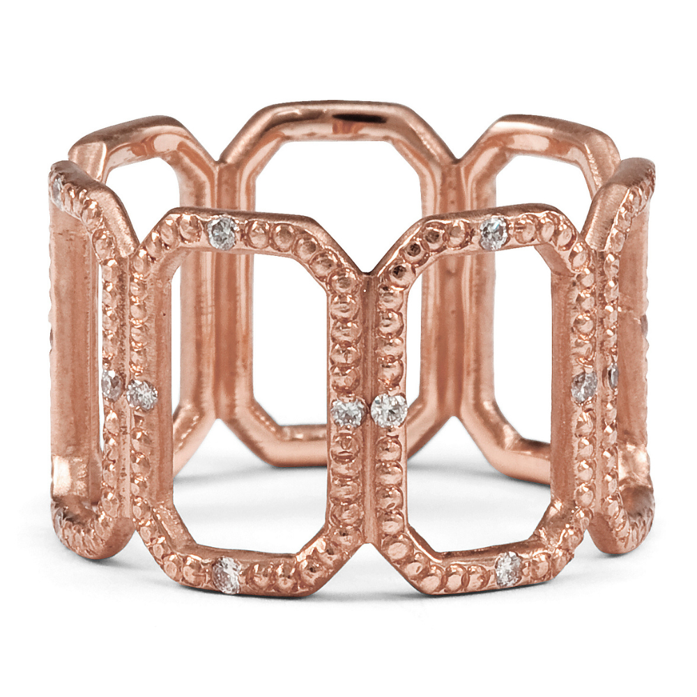 Sylva & Cie. 14K Rose Gold Windows Band
