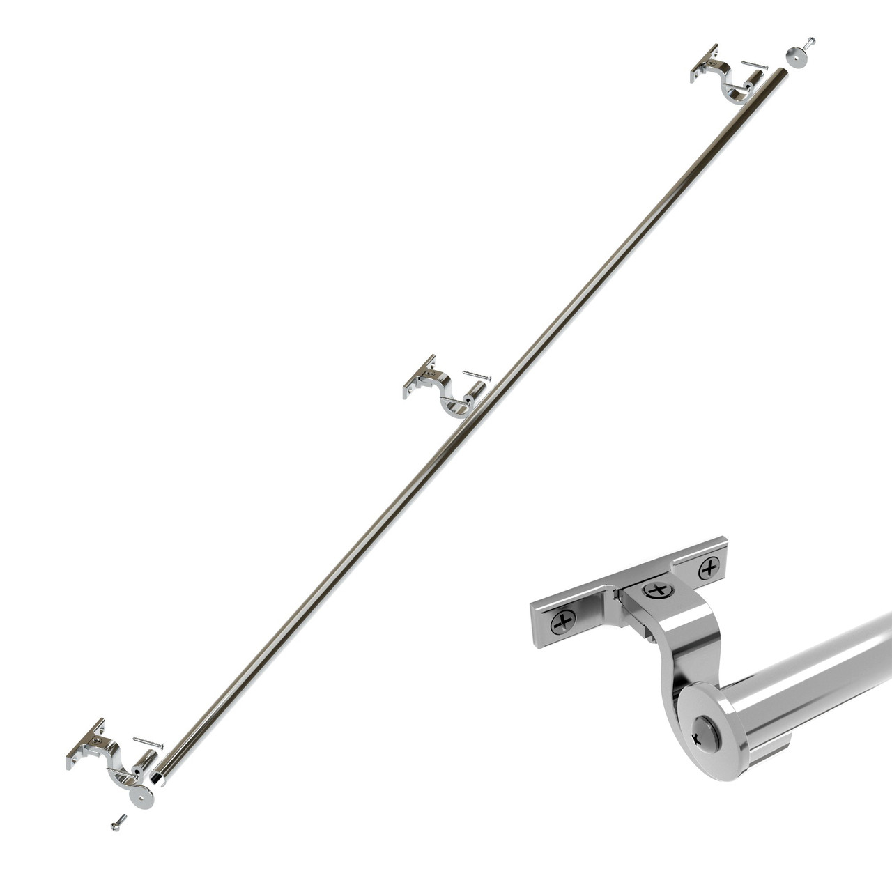 Classic No. 1 Track Kit, 6ft Track with Horizontal Hook Mounting ...
