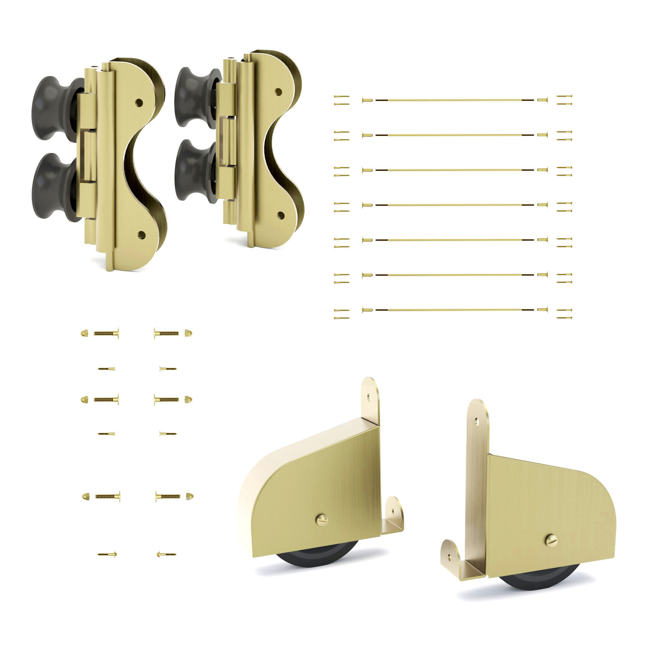Quiet Glide Curved Track Double Roller Ladder Hardware Kit ...