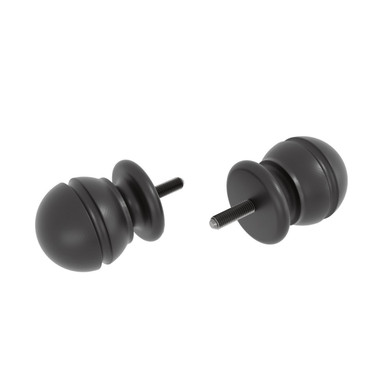 Pair end caps (ball stop kit) Black - Putnam Rolling Ladder