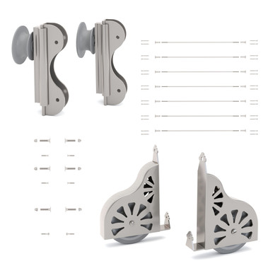 Quiet Glide Ladder Hardware Kit, 20in Wide, Single Roller, Sunburst ...