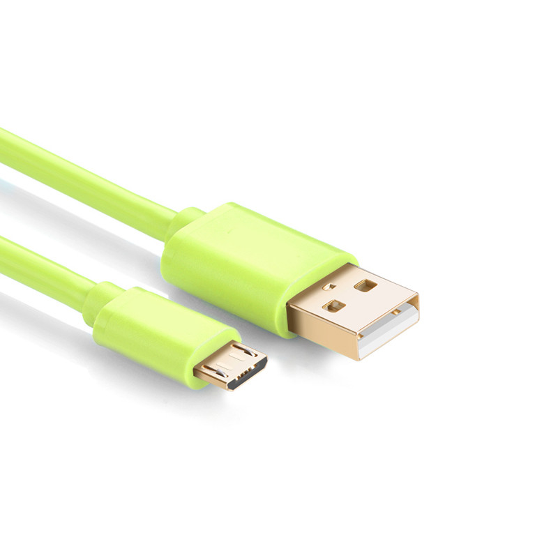 1M Green 5V 2A Micro USB 22AWG Fast Charging Cable - SB Technology
