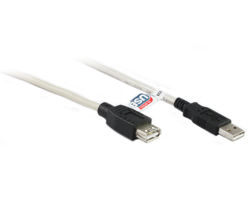 2M USB 2.0 Certified AM/AF Cable 28+22AWG ( High Power ) - SB Technology
