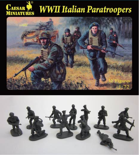 Caesar Miniatures H075 WWII Italian Paratroopers Figures 1:72 Scale
