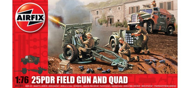 Airfix A01305 25pdr Field Gun and Quad 1:76 Scale Model Kit