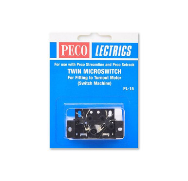 Peco PL-15 Lectrics Twin Micro Switch Kit, for fitting to turnout motor ...
