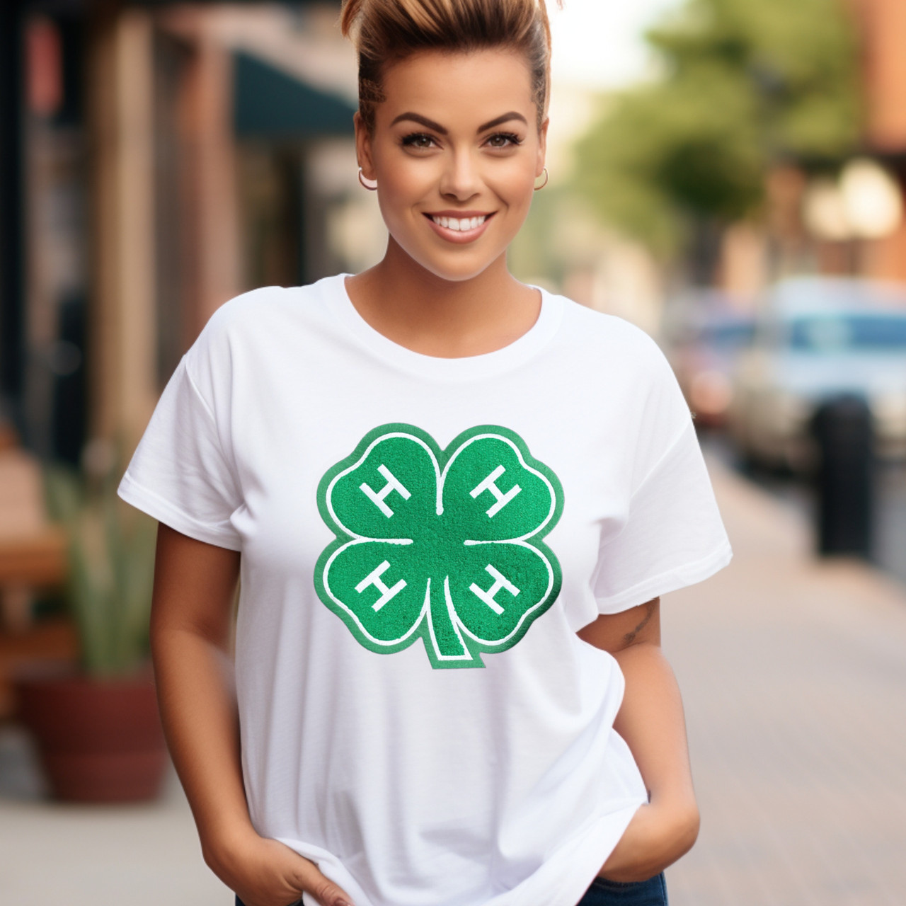 4h Green Chenille Patch Everyday Tee