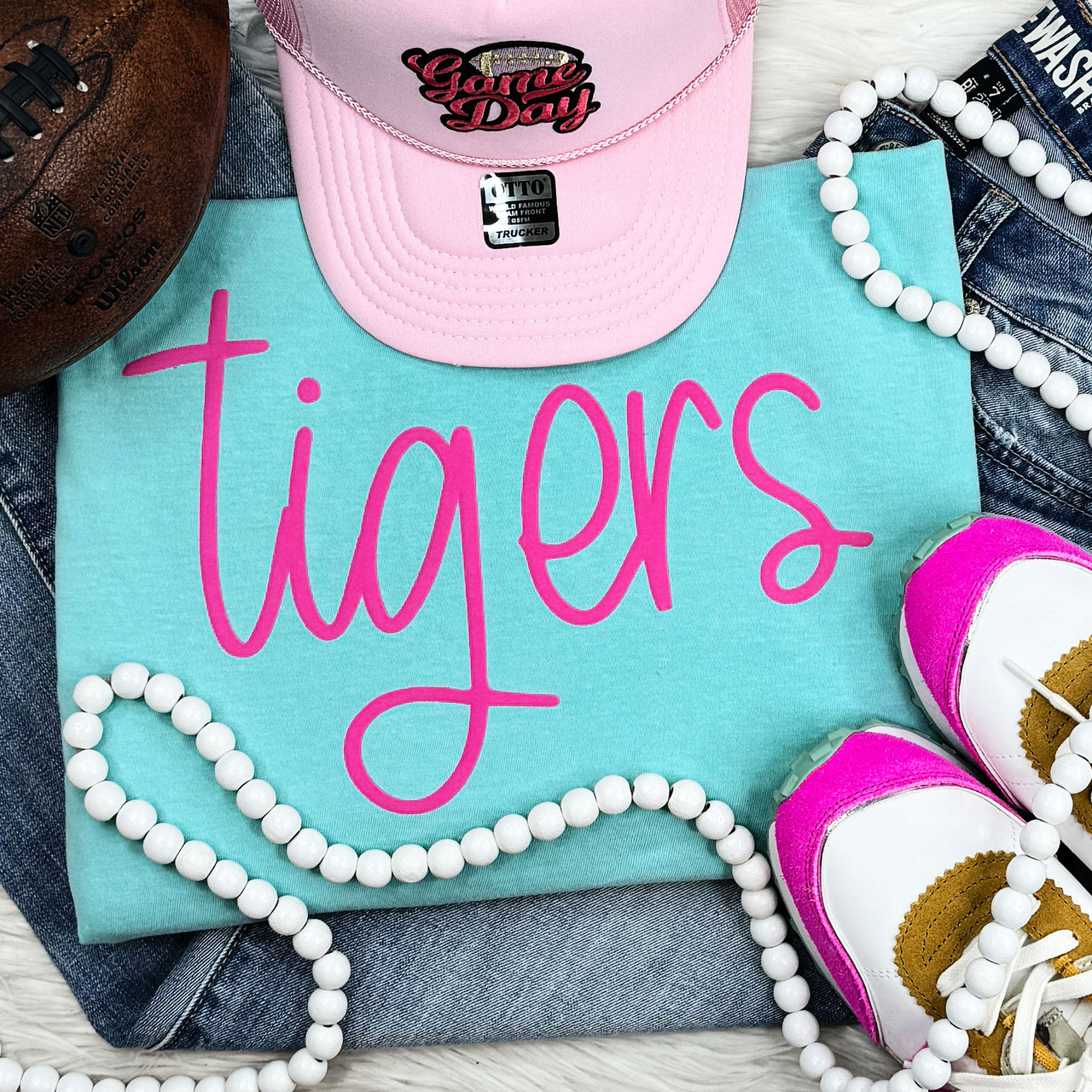 Tigers Pink PUFF Pigment Dyed Tee