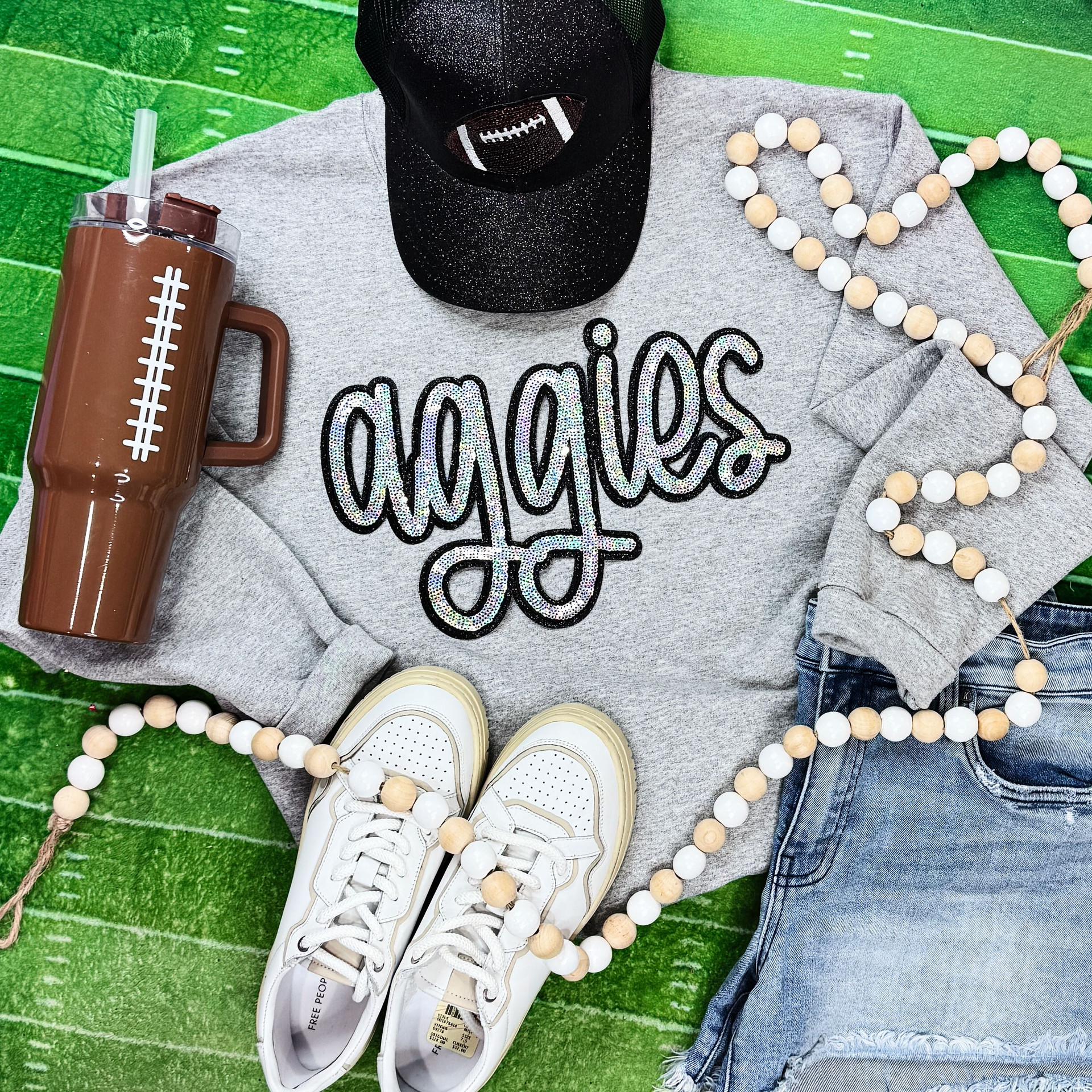 Aggies Sequin Patch Sweatshirt