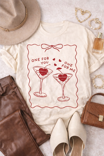 One For You & Me Valentine's Day Graphic Tshirt