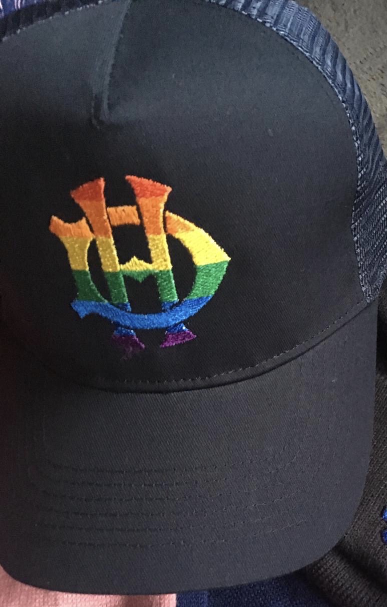 Navy LGBTQ+ Rainbow Trucker Hat - DHST
