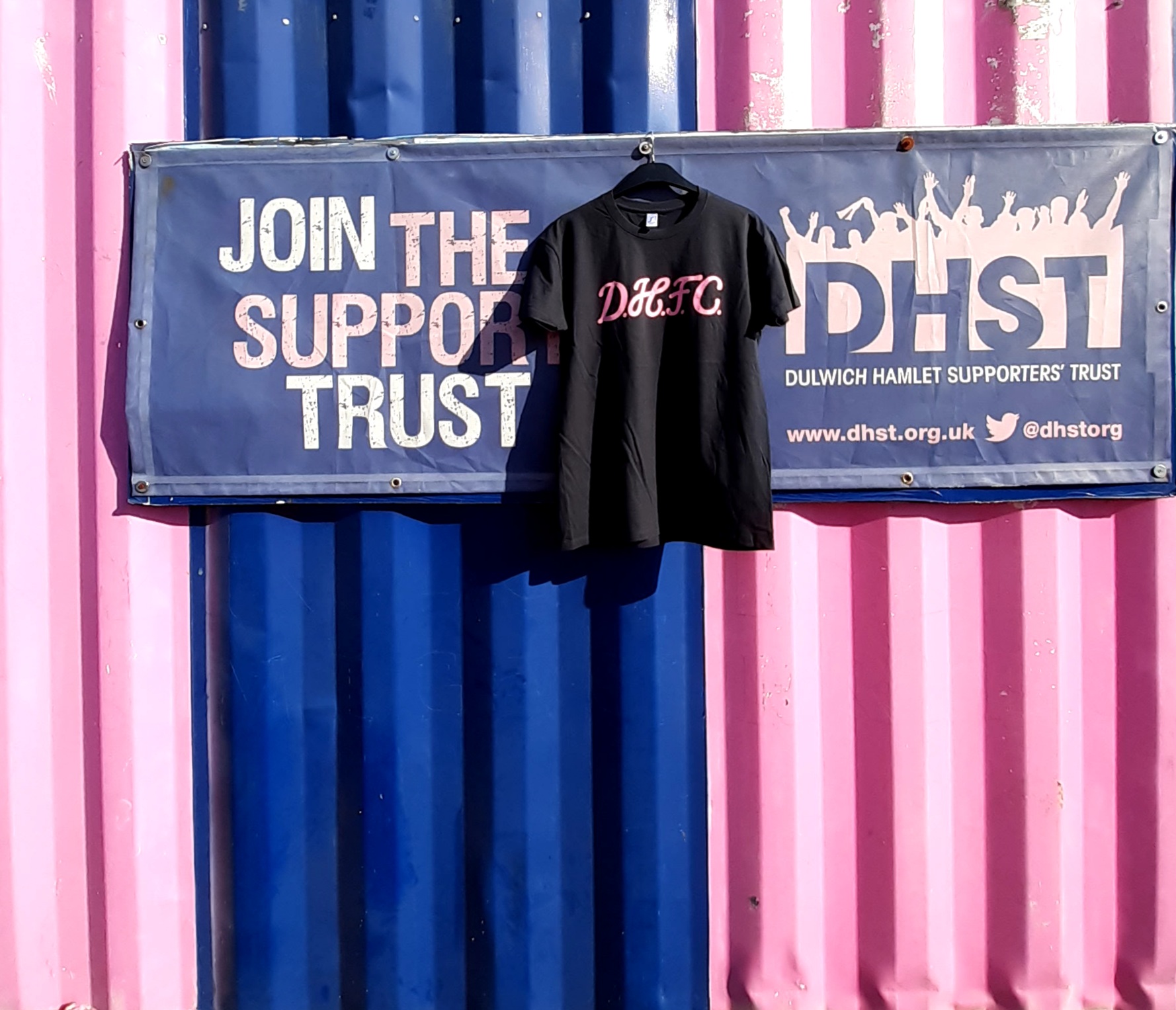 Adult Navy DHFC Script T-shirt