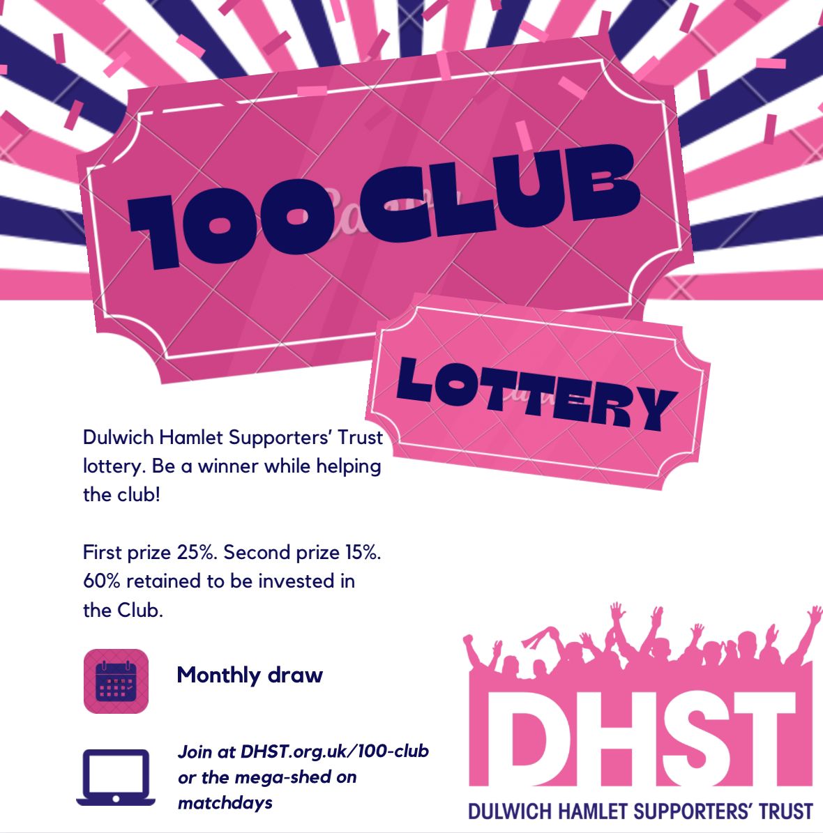 100 Club Lottery Results: May 2024 - DHST