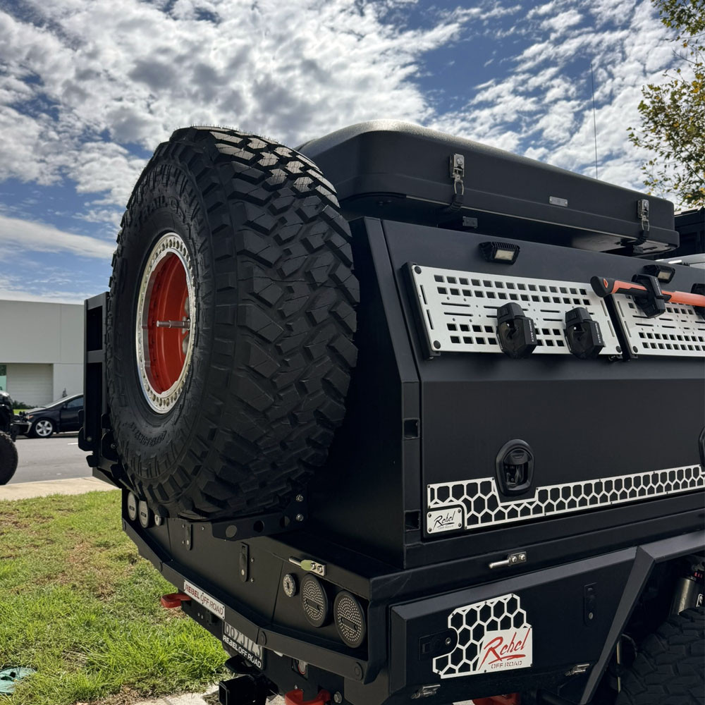 Canopy Spare Tire Mount by Rebel Off Road