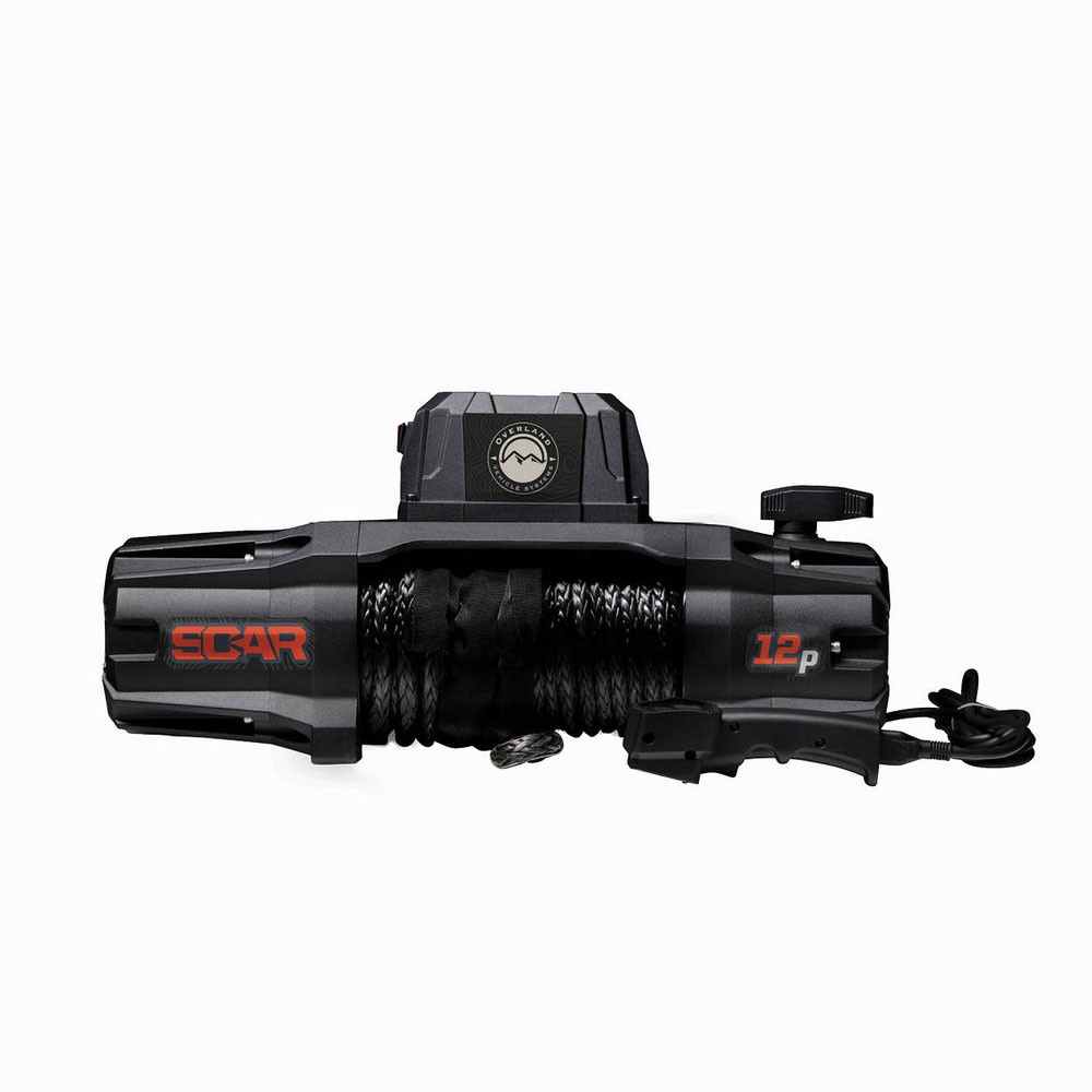 SCAR 12,000Lb Winch, Synthetic Rope, Wireless Remote