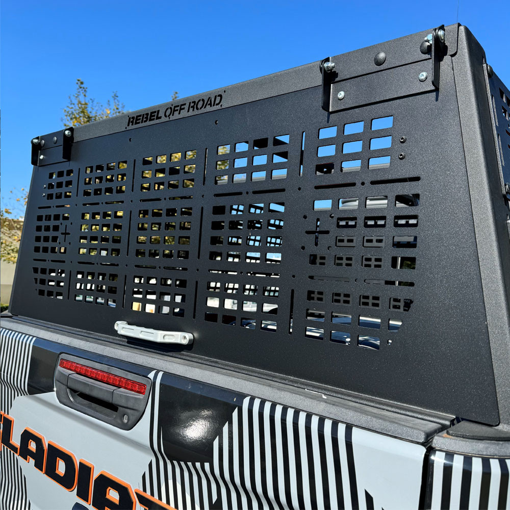 XPLOR Bed Rack Full Height Rear Hatch Molle Panel 2.0, Jeep Gladiator JT