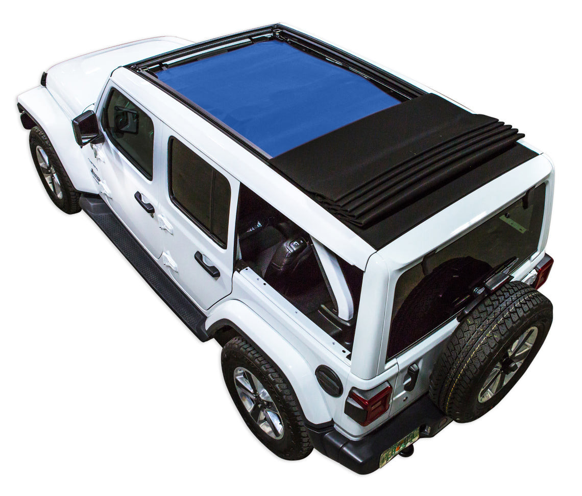 Spiderweb Shade Mesh Bikini Top Sunshade, Power Top Jeep Wrangler JL 4-Door