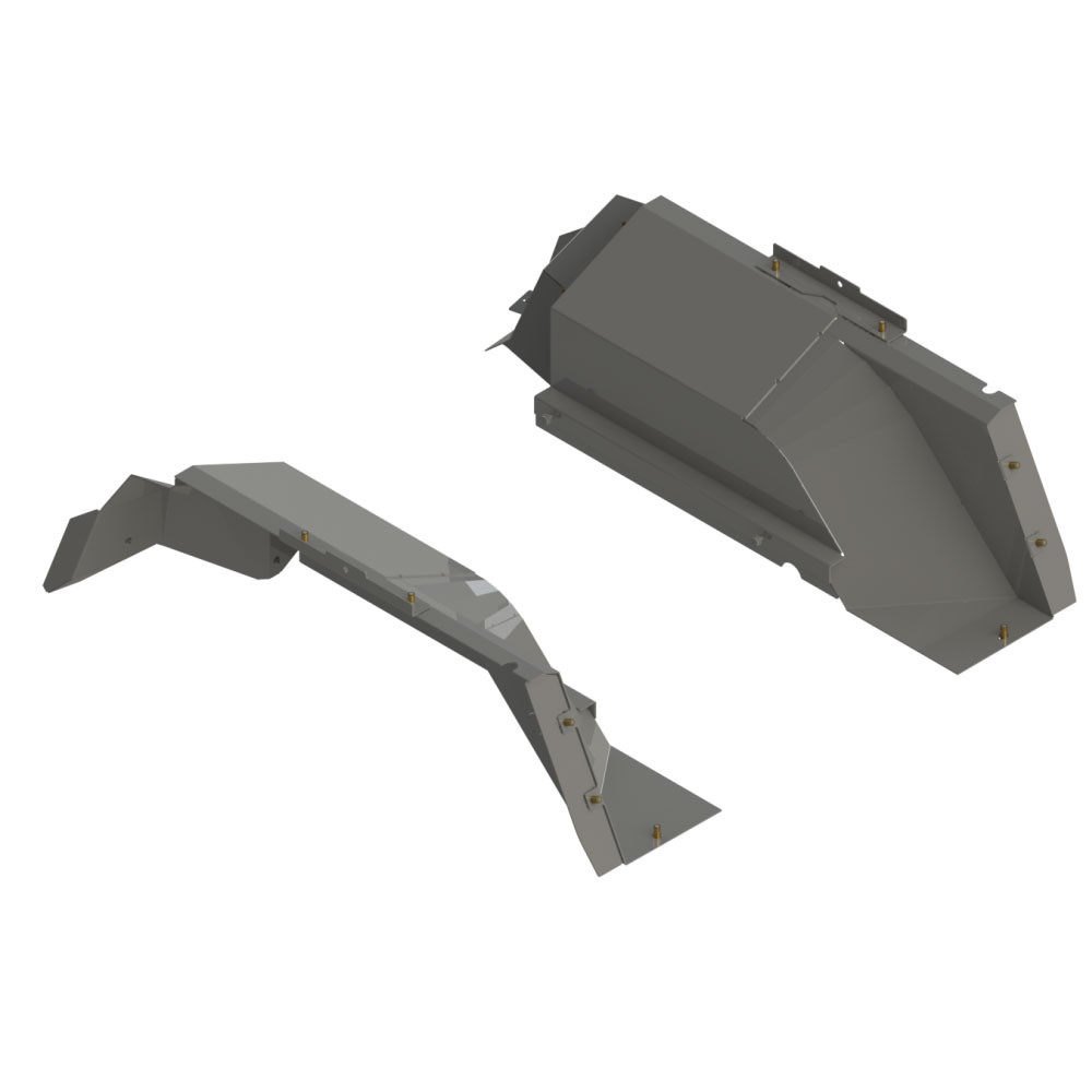 Jeep Gladiator JT Aluminum Rear Inner Fender Liners Factory Swaybar by ...