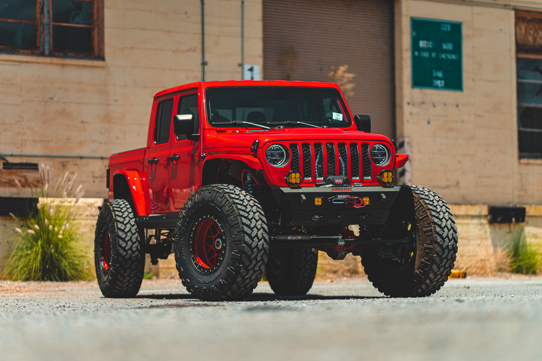 Firecracker Red Jeep Gladiator Built By Rebel Off Road - REBEL OFF ROAD