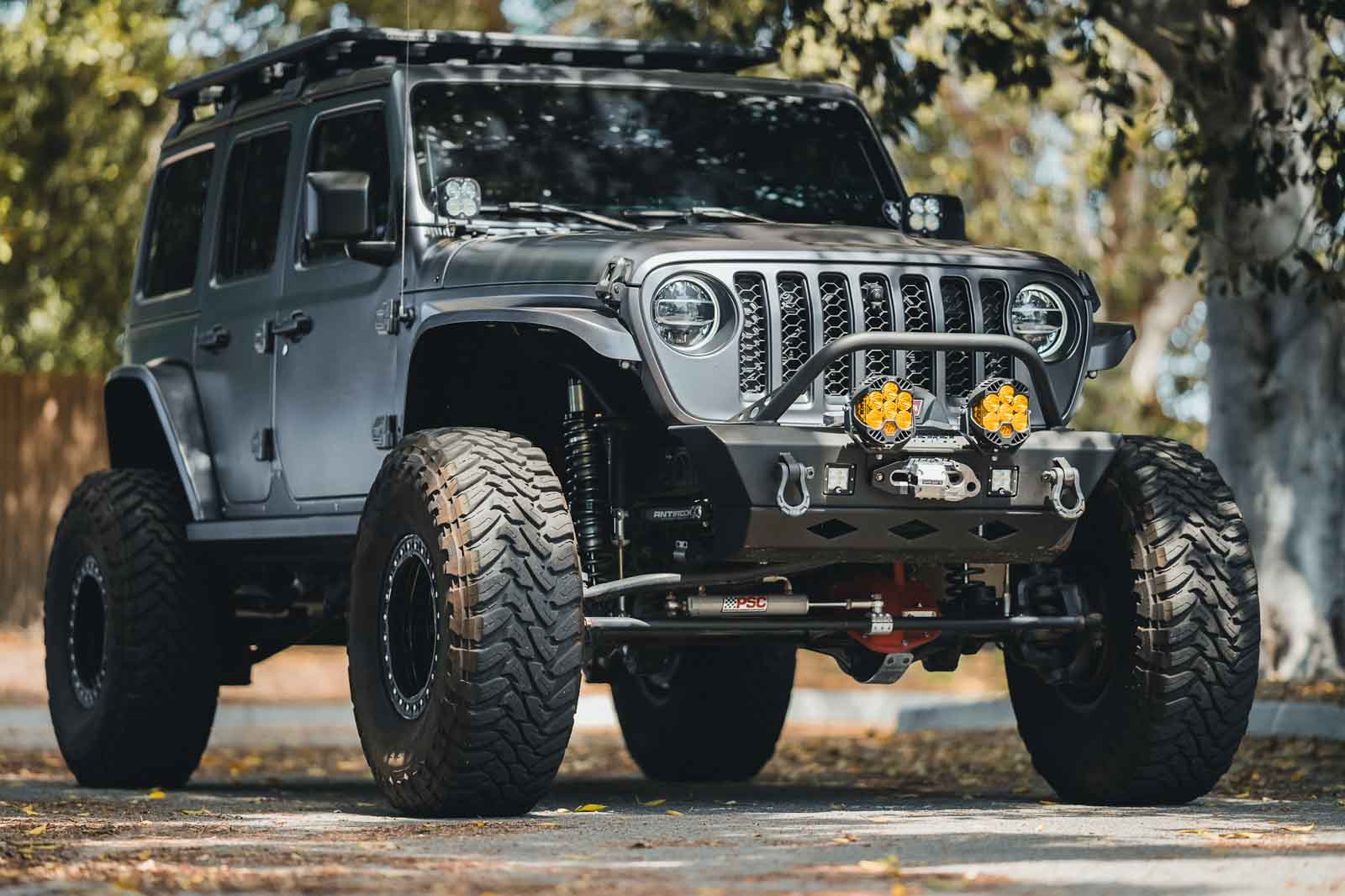 Matte Gray Recon Coilover Kit Equipped Jeep Wrangler JL GALLERY | Built ...