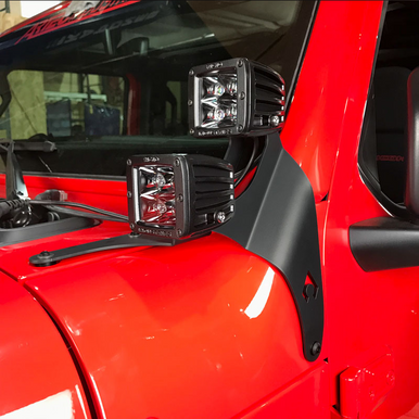 Artec Industries JL A-pillar Dual LED Cube Light Mounts - JL5603