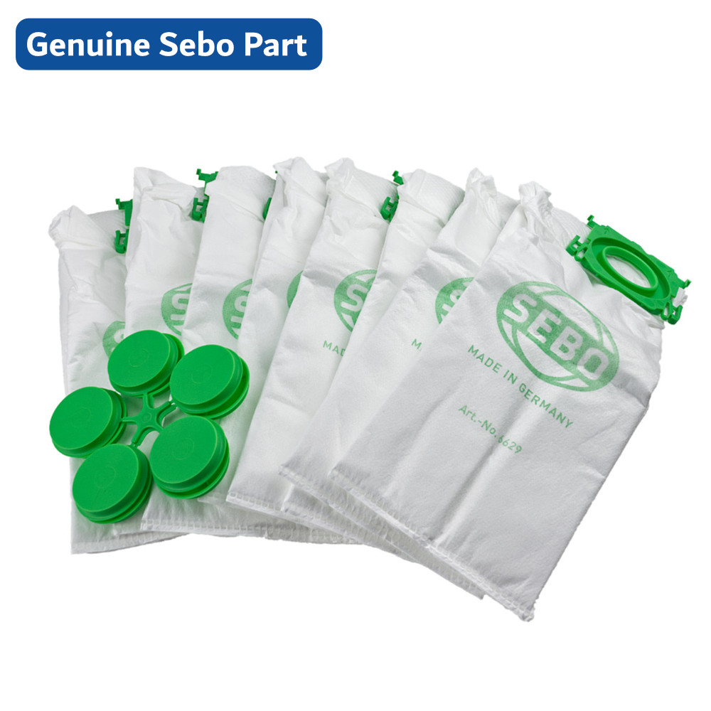 Sebo K Series Cylinder Bags | Pack of 8 | 6629er