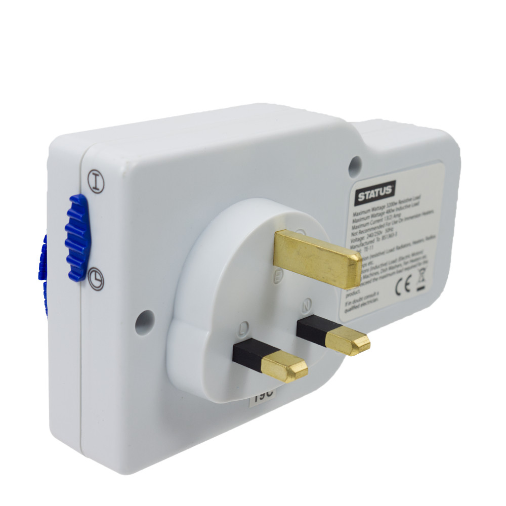 Status 24 Hour Mechanical Timer Switch with Additional Socket 6123283 ...