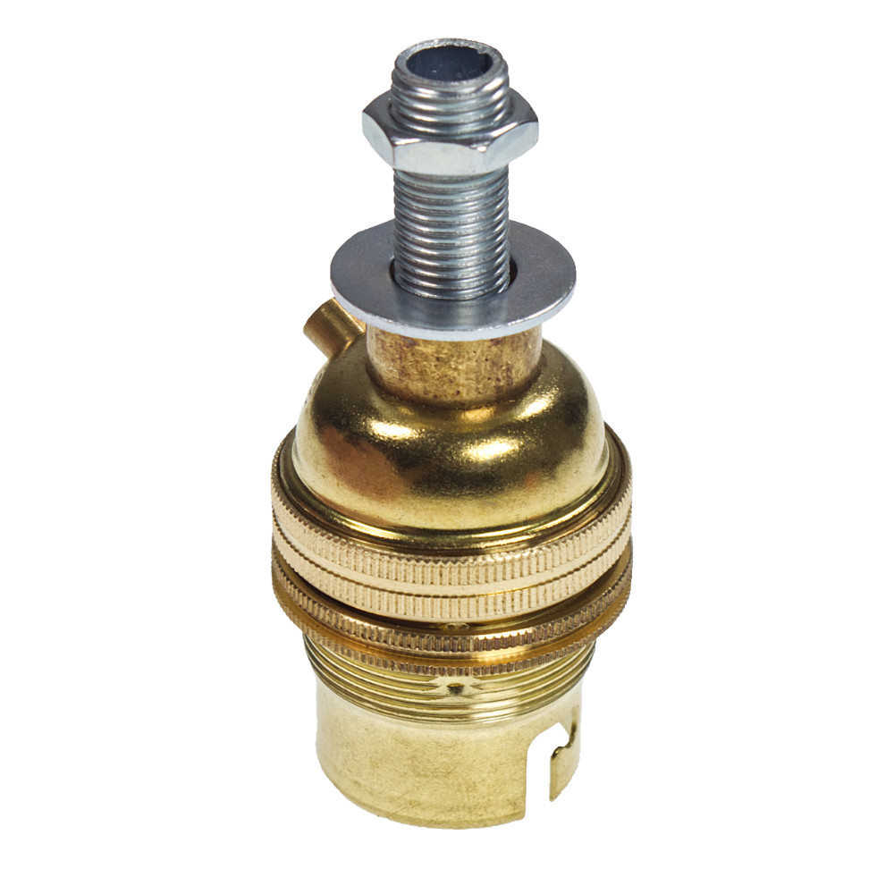 BC | B22 | Bayonet Cap Brass Un-Switched Lampholder With 10mm Fixing