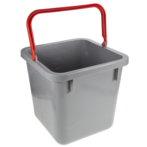Numatic 6L Grey Bucket with Red Handle