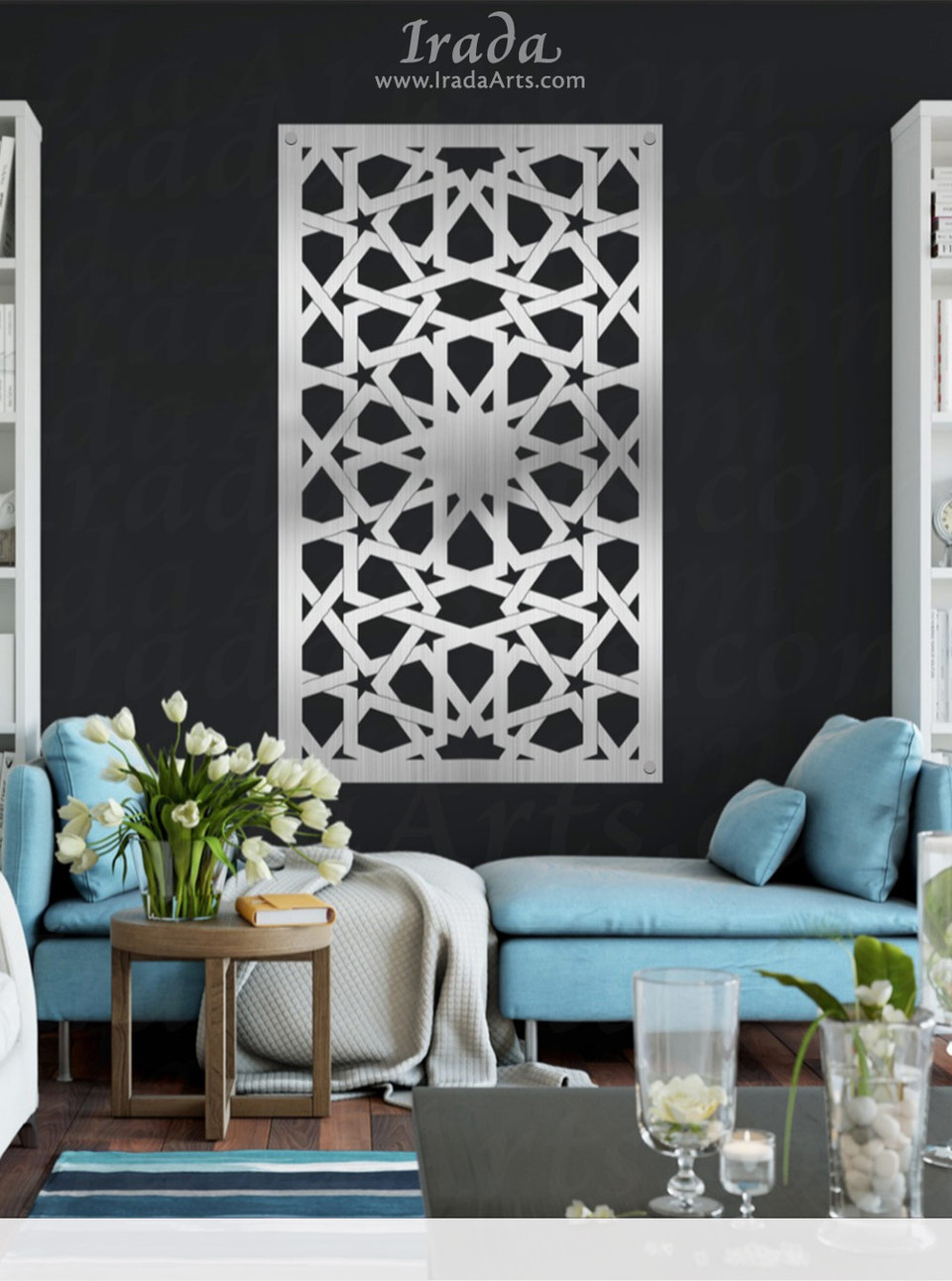 Geometric Panel, A (Stainless Steel) - Irada Arts