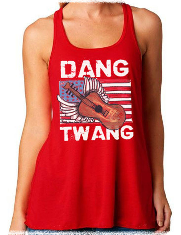 Dang Twang Red Flowy Tank Top by Dang Chicks