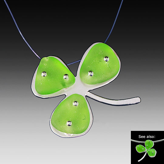 Shamrock Beach Glass Illusion Necklace - Relish, Inc. Store