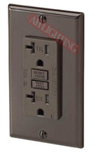 GFCI 20Amp Tamper Resistant UL943 w/ LED Brown - Lampsone