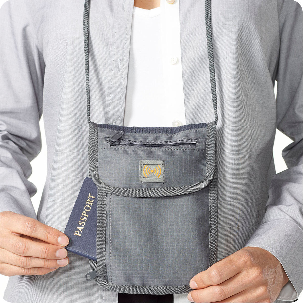 RFID Blocking Neck Wallet