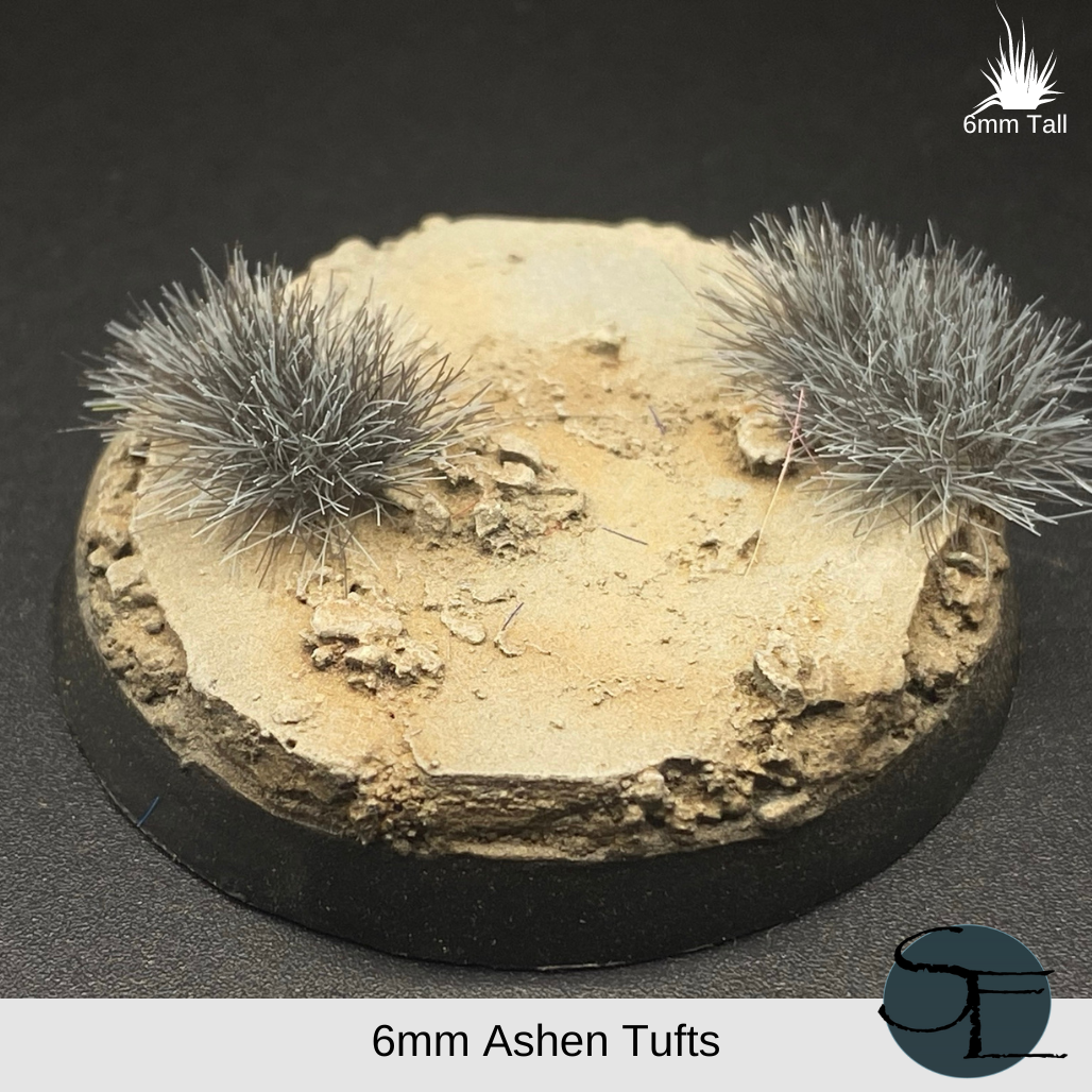 6mm Ashen Self-Adhesive Grass Tufts - Shadow's Edge Miniatures