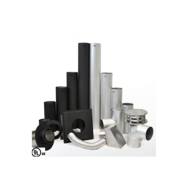 4" X 12" Ventis PelletVent Pipe Galvanized Chimney Pipe - VP-0412