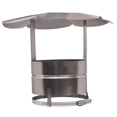 6" Forever Flex 316Ti-Alloy Stainless Steel Light Flex/Hybrid Rain Cap ...