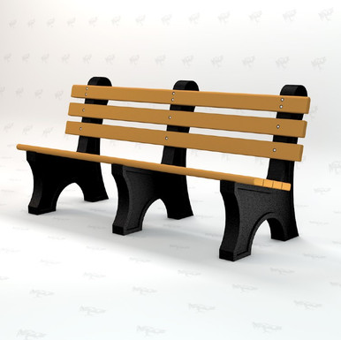 4' Comfort Park Bench | Park Furnishings