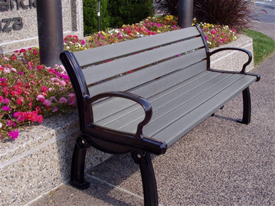 8' Heritage Park Bench | Park Furnishings