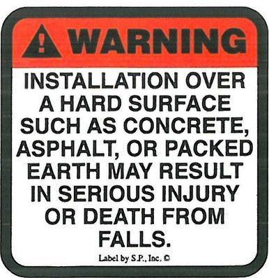 Warning Label Install Hard Surface