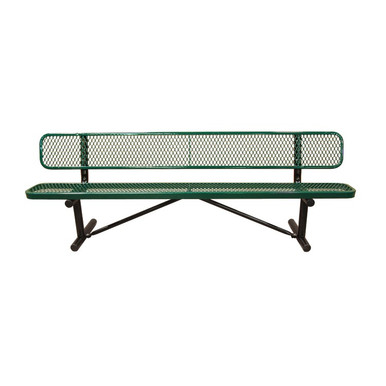 15' Expanded Metal Bench with Back