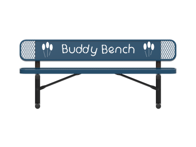 4' Expanded Metal Buddy Bench