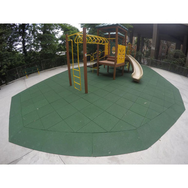 22'' x 44'' Standard Transitional Ramp Rubber Tile with Interlock Edge ...