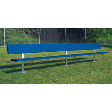 7.5' Player Bench with Back - Inground Mount - Discount Playground Supply