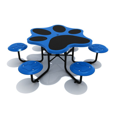 Paw Print Table - 6 Seat - Discount Playground Supply
